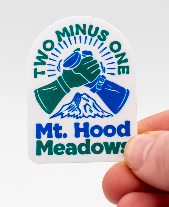 "Two Minus One" Last Run Sticker – Mt. Hood Meadows Gift Shop
