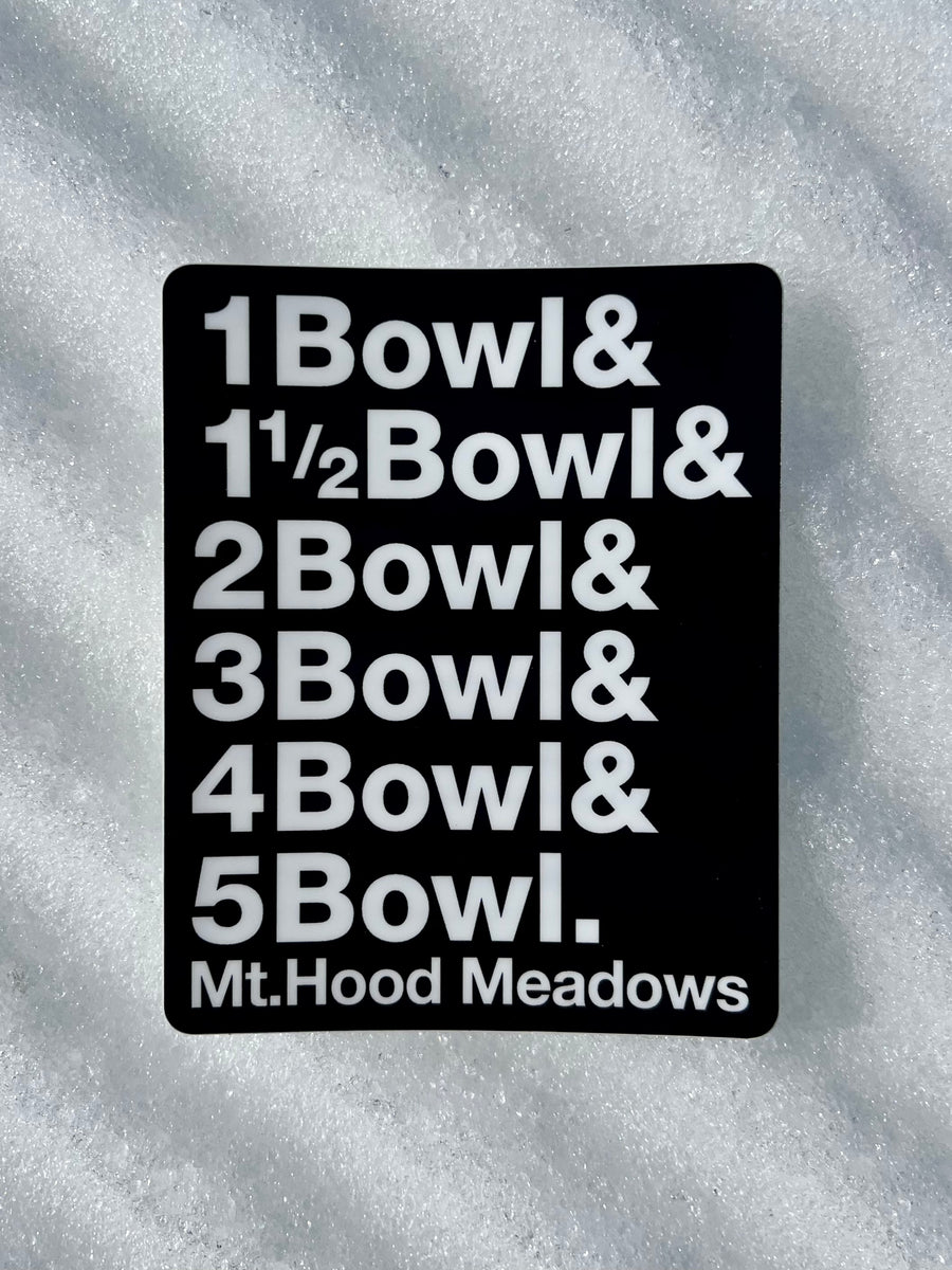 MHM Bowls Sticker – Mt. Hood Meadows Gift Shop